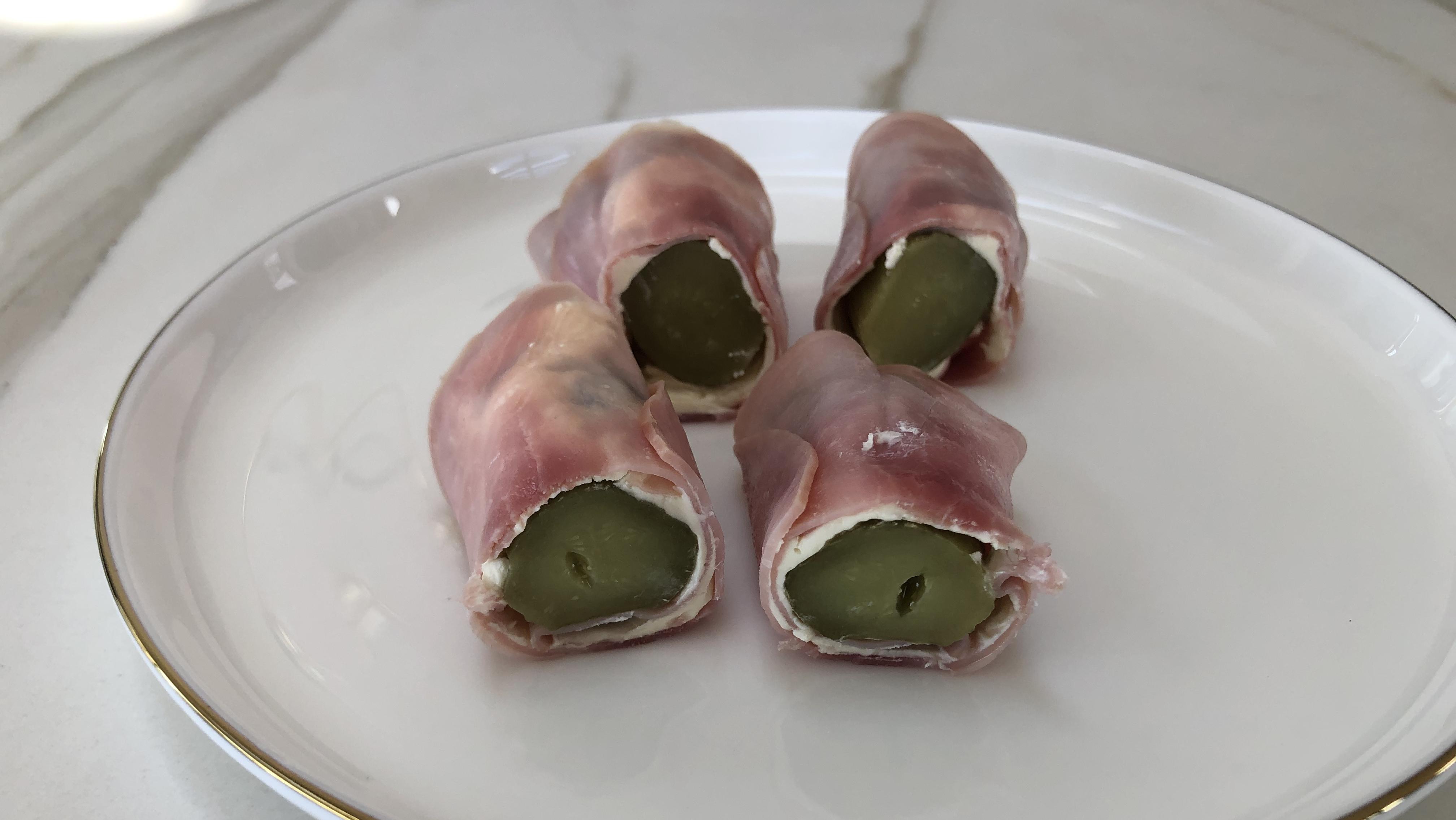 Pickle and Ham roll ups | Atkins Low Carb Diet